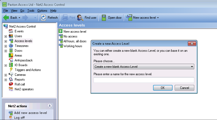 Paxton Net2 Access Levels and Timezones | All Secure Security Resources - Manuals & Pdf's